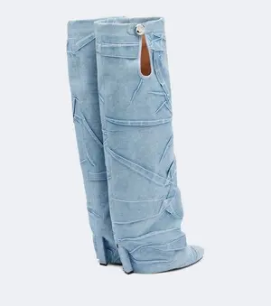 Attico Knee-high Denim Boots