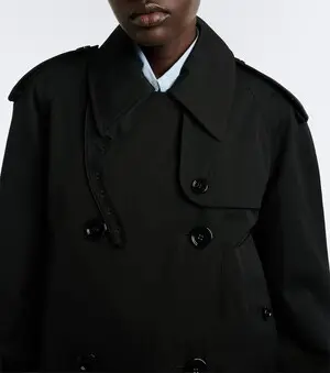 Burberry Double-breasted Cotton Gabardine Jacket