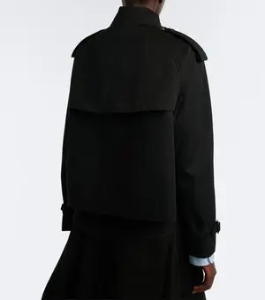 Burberry Double-breasted Cotton Gabardine Jacket