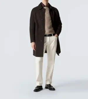 Brioni Shearling-lined Suede Coat