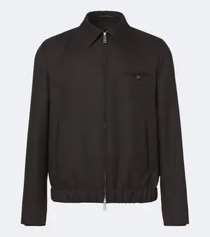 SLOWEAR Virgin Wool Blouson Jacket - Brown
