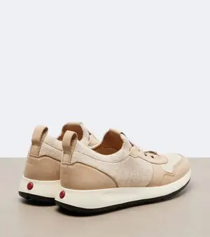 TOD'S Leather-trimmed Fabric Sneakers