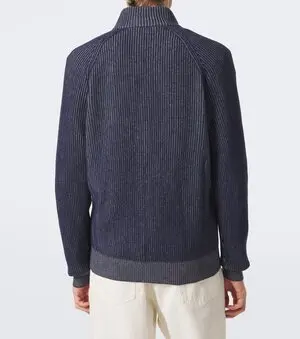 Brunello Cucinelli Ribbed-knit Zip-up Cashmere Sweater