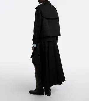 Burberry Asymmetric Cotton Maxi Skirt