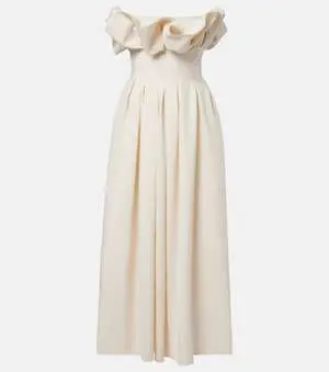 Khaite Claude Draped Bustier Dress