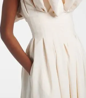 Khaite Claude Draped Bustier Dress