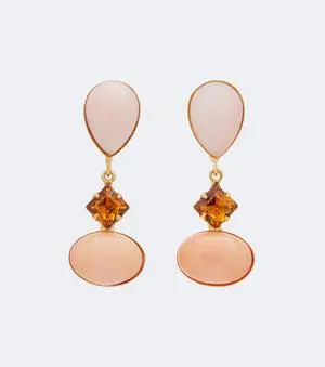 JENNIFER BEHR Quincy Embellished Drop Earrings - Gold