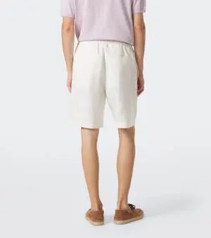 Canali Linen And Silk Blend Shorts