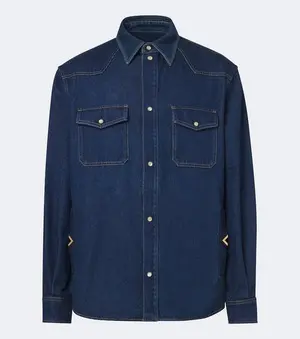 Valentino Garavani Vgold Denim Western Shirt