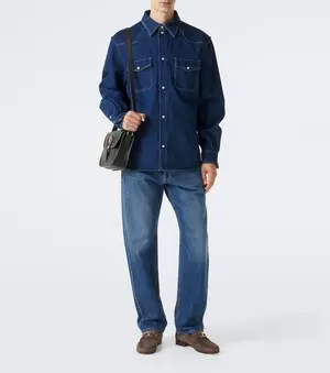Valentino Garavani Vgold Denim Western Shirt