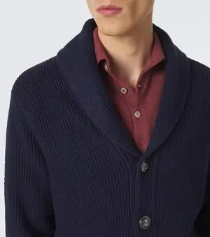 Brunello Cucinelli Shawl Collar Cardigan - Blue