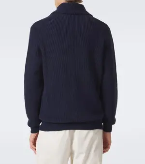 Brunello Cucinelli Shawl Collar Cardigan - Blue