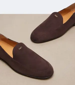 TOD'S Suede Almond Toe Loafers