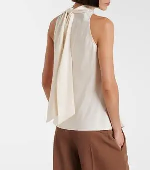 Brunello Cucinelli Asymmetrical Silk Top