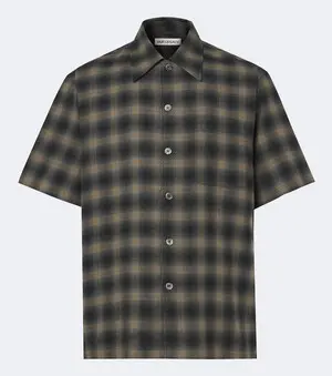 Our Legacy Every Checked Cotton And Wool Shirt