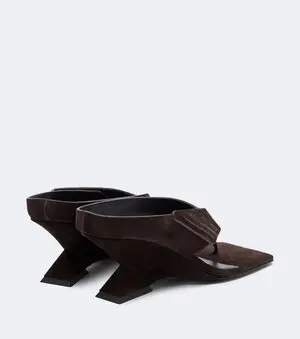 Attico Cheope Suede Thong Sandals