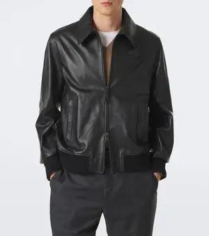 Burberry Bloomsbury Leather Bomber Jacket