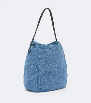 JW Anderson Small Beaded Shoulder Bag - Blue