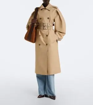 GANNI Cotton Trench Coat