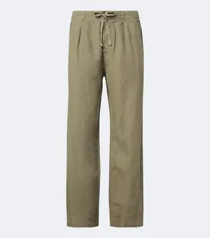 Polo Ralph Lauren Linen Straight Leg Trousers - Green