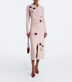 Erdem Floral Applique Cardigan