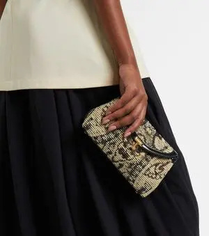 TOTEME T-lock Mini Clutch - Beige