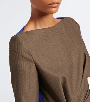 ROKSANDA Caia Draped Wool Midi Dress