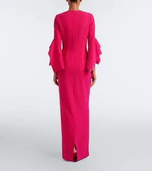 ROKSANDA Cady Gown With Flared Sleeves
