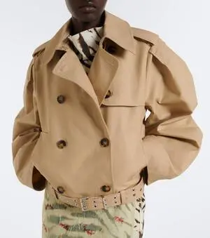GANNI Double-breasted Cotton Jacket