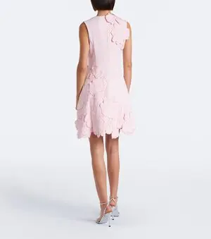 LEO LIN Floral Appliqué Mini Dress