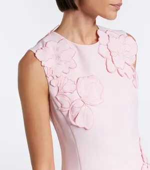 LEO LIN Floral Appliqué Mini Dress