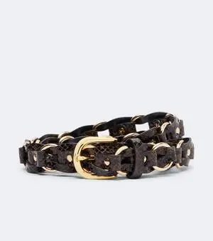 Isabel Marant Étoile Bali Snake-effect Belt - Brown