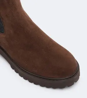 Brunello Cucinelli Monili Suede Chelsea Boots