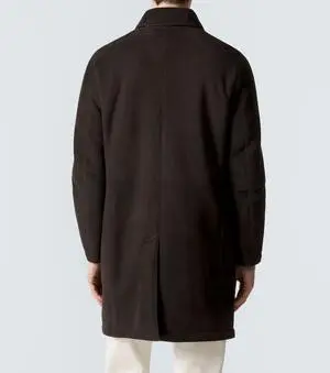 Brioni Shearling-lined Suede Coat