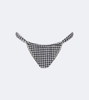 MONTCE Sandra Polka-dot Seersucker Bikini Bottoms - Black