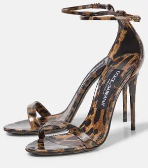 Dolce & Gabbana Leopard-print Leather Sandals