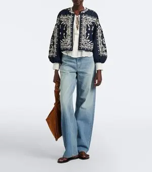 Veronica Beard Drake Embroidered Cotton-blend Jacket
