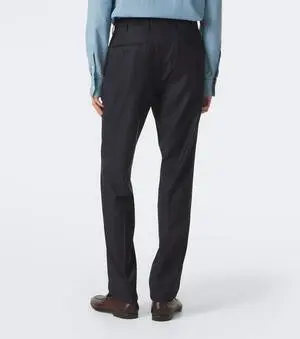 SLOWEAR Slim Fit Wool Trousers