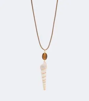 JENNIFER BEHR Finley Pearl Seashell Necklace