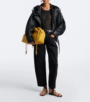 Isabel Marant Étoile Silven Leather Shoulder Bag - Yellow