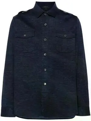 Sease Mélange-effect Virgin Wool-silk Shirt