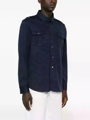 Sease Mélange-effect Virgin Wool-silk Shirt