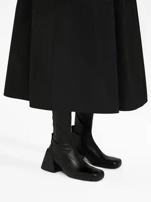 JIL SANDER Block Heel Leather Boots
