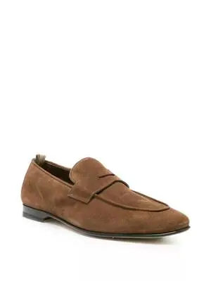 Officine Creative Oliver Suede Penny Loafers - Brown
