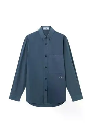 Stone Island Logo-embroidered Button-down Shirt