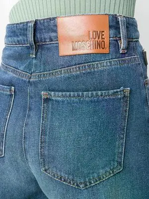 Moschino High-rise Straight-leg Denim Shorts