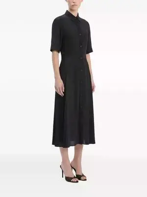 Victoria Beckham Panelled Short-sleeve Midi Dress