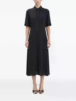 Victoria Beckham Panelled Short-sleeve Midi Dress
