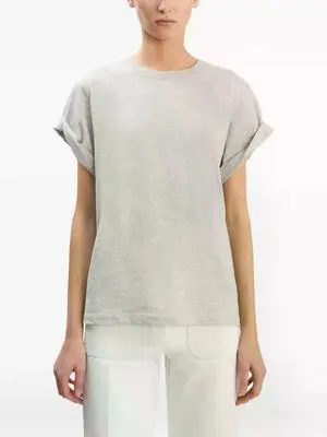 Victoria Beckham Tilly Rolled-sleeve T-shirt - Grey