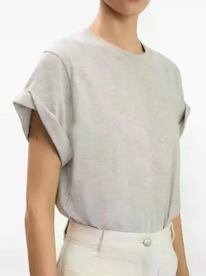 Victoria Beckham Tilly Rolled-sleeve T-shirt - Grey